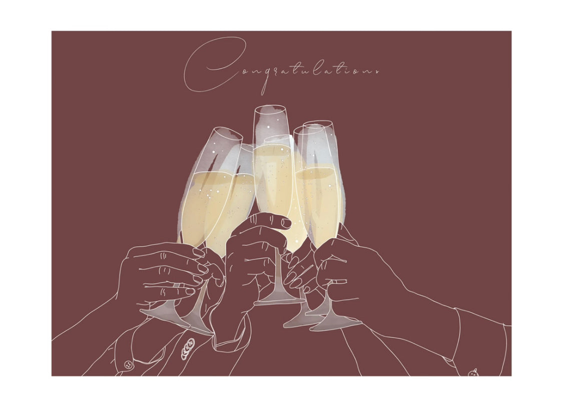 CONGRATULATIONS TOAST | GREETING CARD – GOLD+WATER CO.